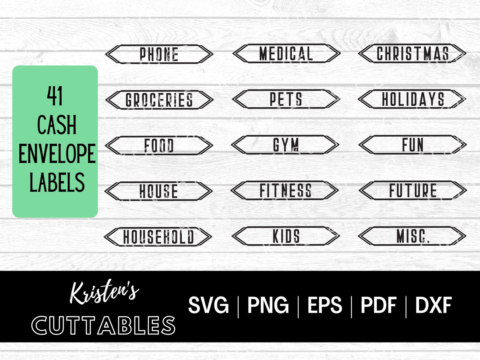 Budget Binder Svg - Cash Envelope Labels SVG - Budgeting SVG - Cash ...