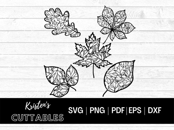 Leaf Outline SVG Fall Leaves SVG Autumn Welcome DXF - Etsy