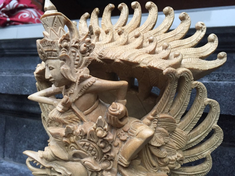 Balinese Handmade Wooden Garuda Wisnu Statue 30x20x10 Cm Wood Carving ...