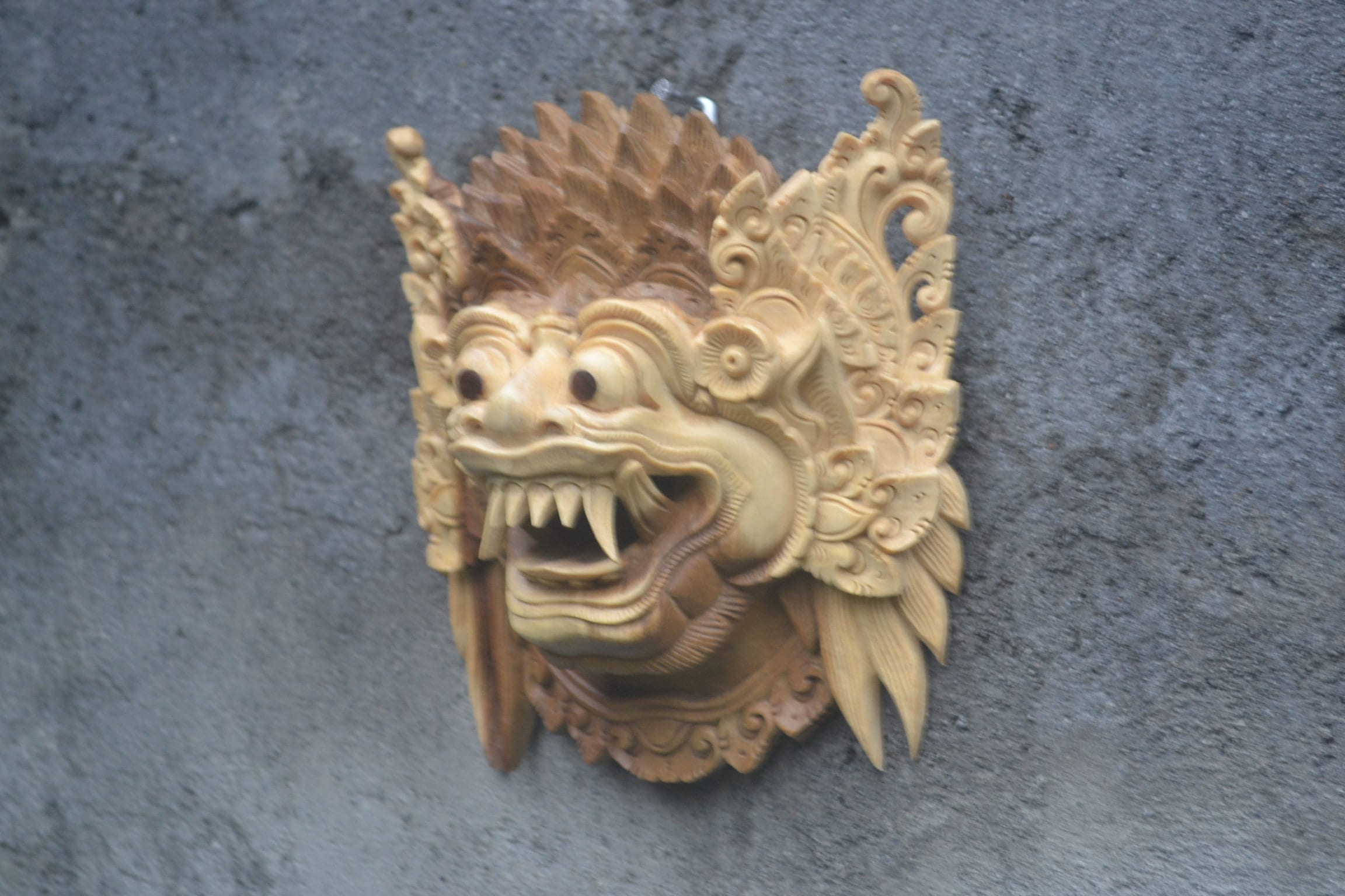 Balinese Handmade Wooden Barong Tapel Sculpture, Wood Carving, Art From ...
