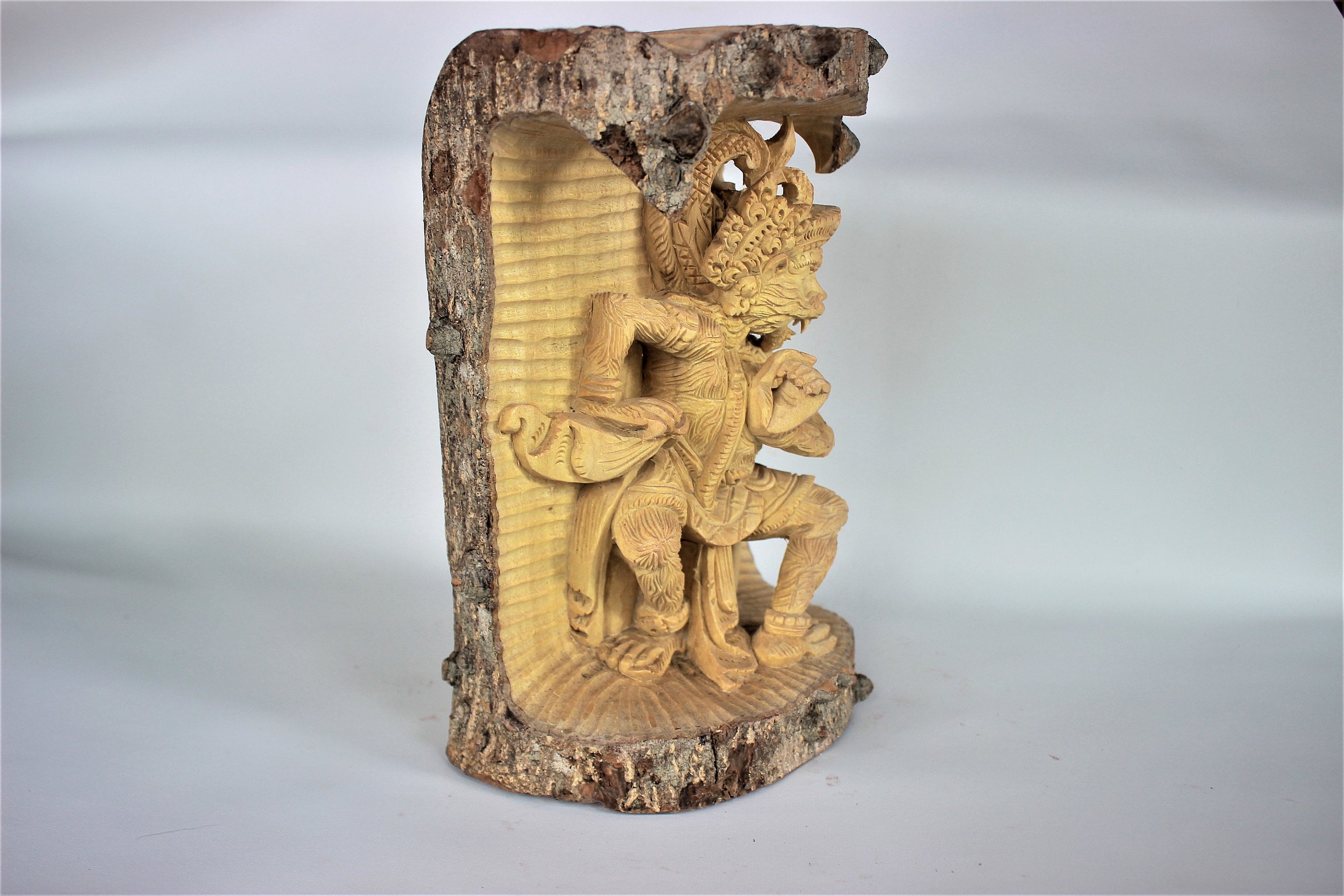 Balinese Handmade Wooden Hanuman Statue 27x18x11 Cm Statue Wood Carving ...
