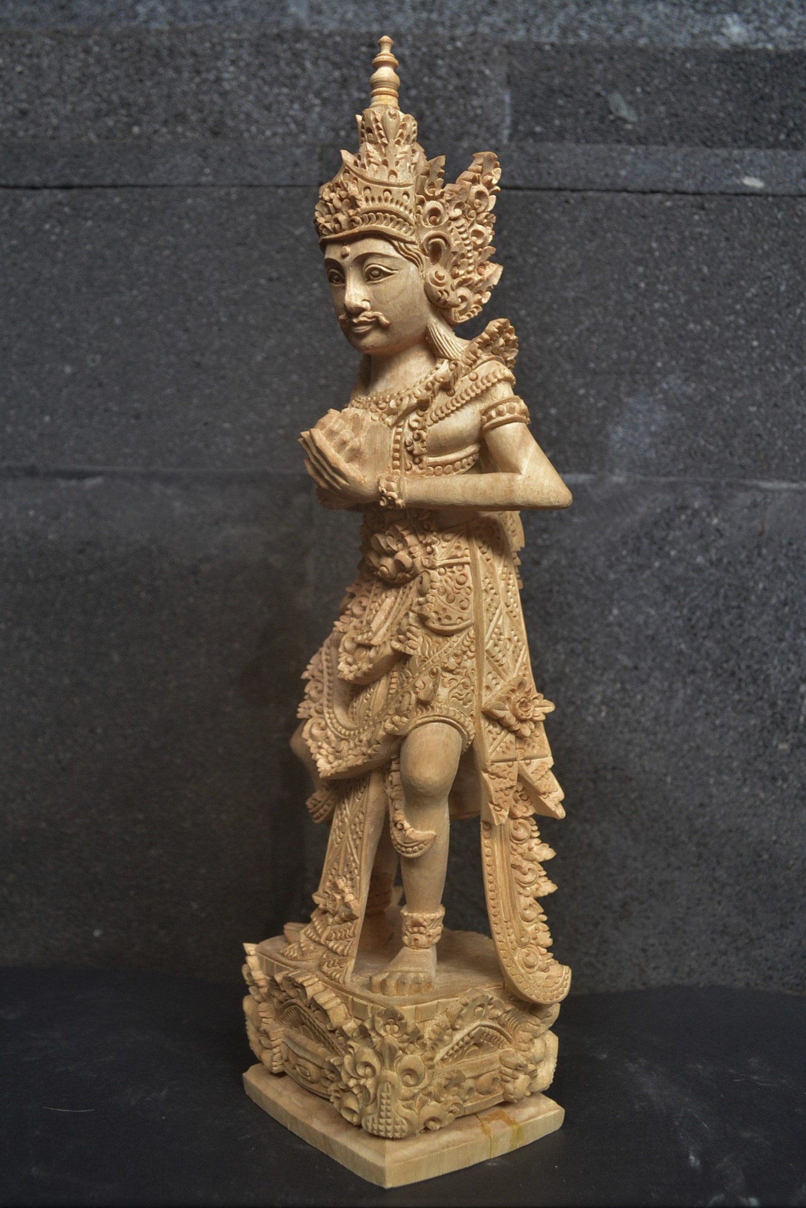 Balinese Handmade Pertima Wooden Statue, Wood Carving, Sculpture, Art ...