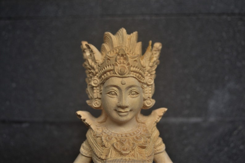 Balinese Female Pertima Wooden Sculpture Size 25 Cm X 9 Cm X 9 - Etsy