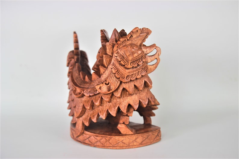 Balinese Handmade Barong Wooden Sculpture Wood Carving, Sculpture, Art ...