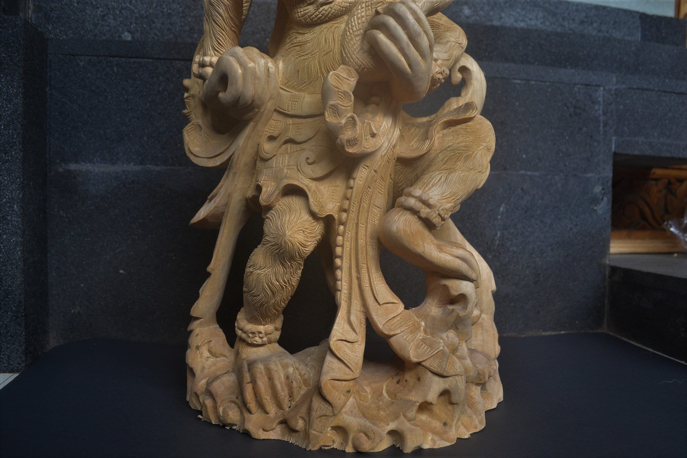 Balinese Handmade Wooden Hanuman Statue, Wood Carving, Sculpture, Art ...