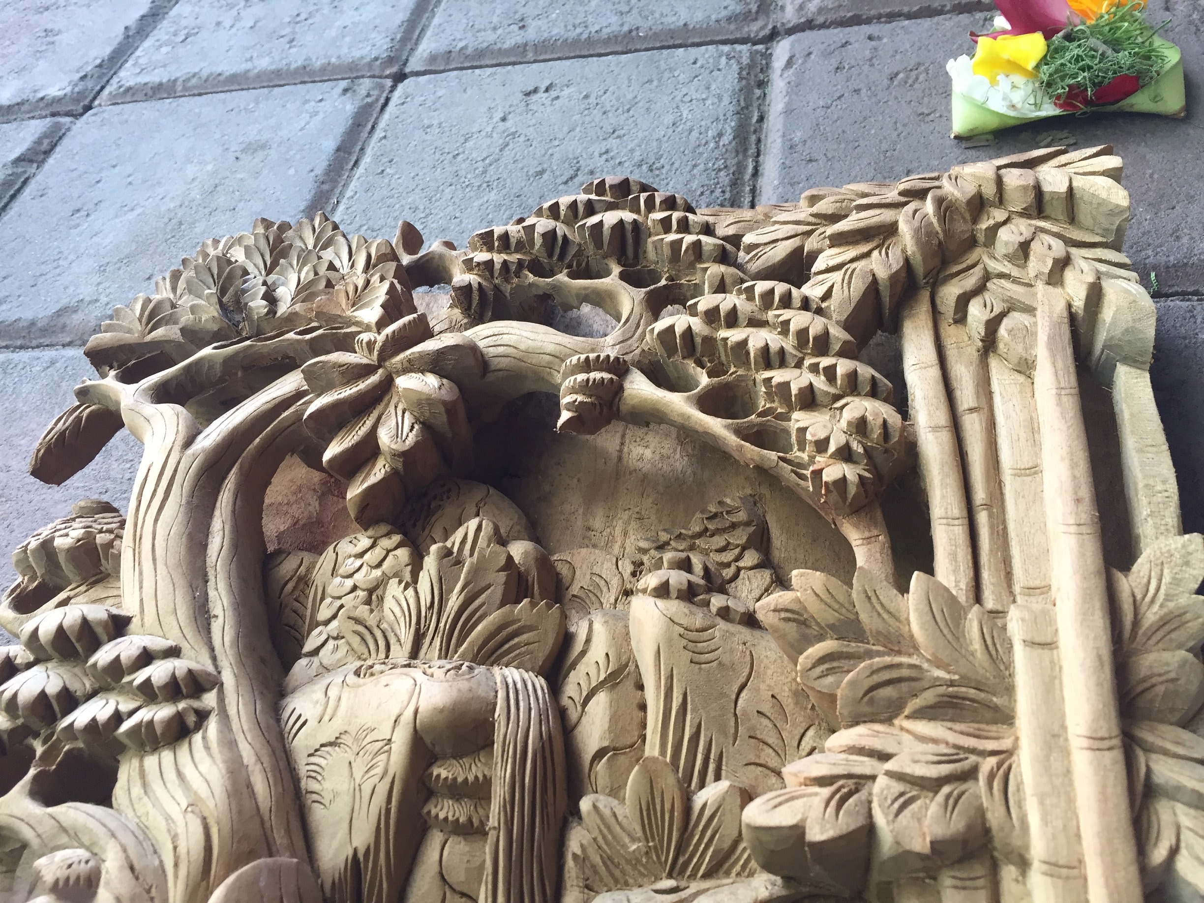 Balinese Handmade Wood Landscape Carving 48x32.5x7 Cm Wood Carving ...