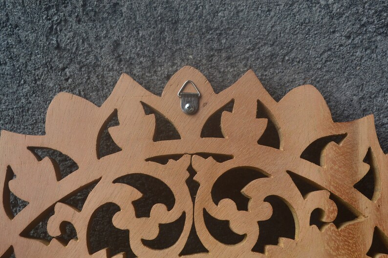 Wooden Ongkara Om Symbol Wall Art, Hand Carved Balinese Spiritual Zen ...
