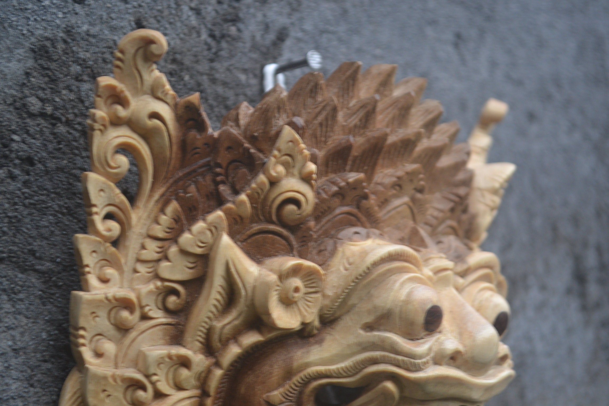 Balinese Handmade Wooden Barong Tapel Sculpture, Wood Carving, Art From ...
