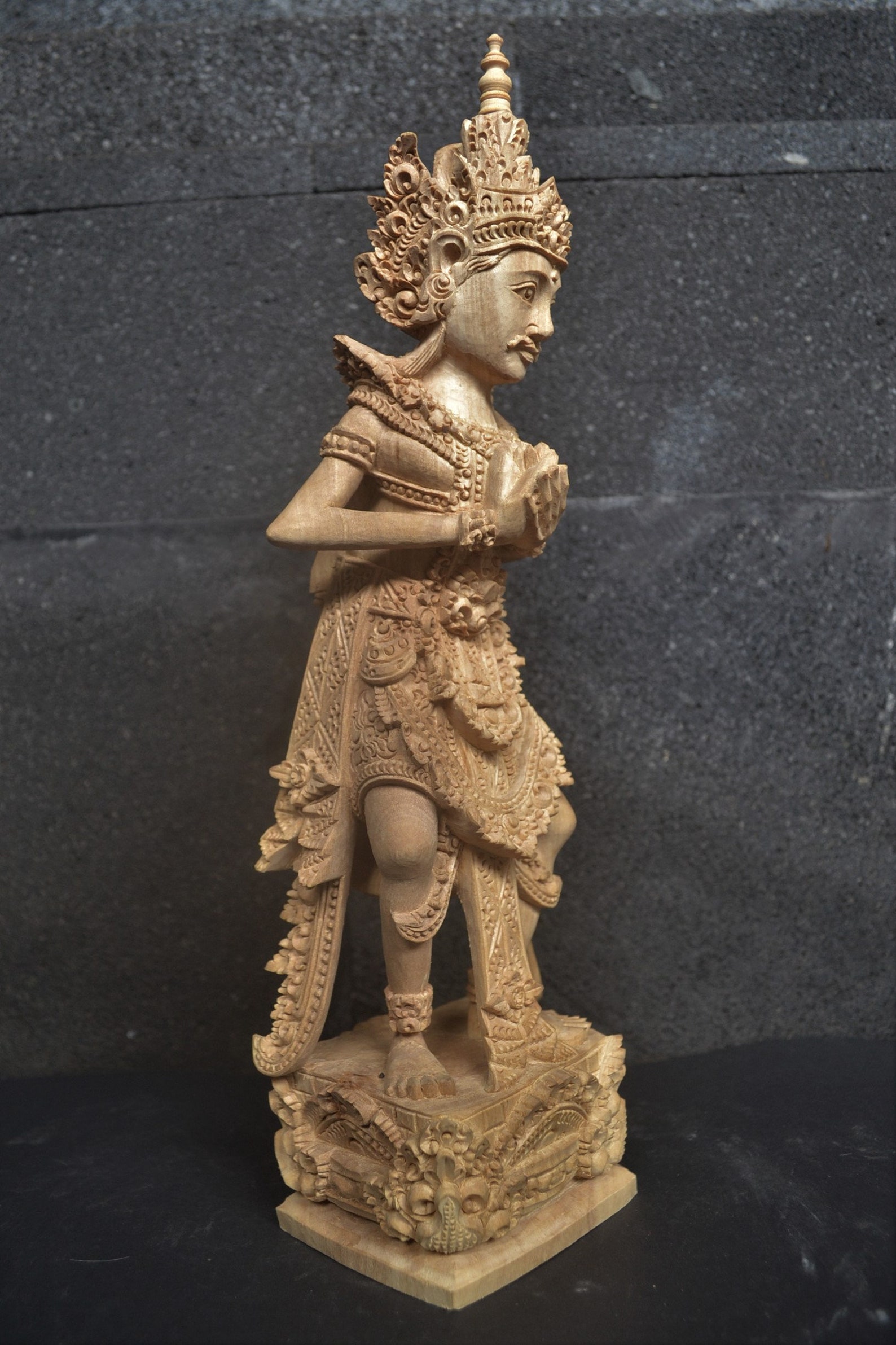 Balinese Handmade Pertima Wooden Statue, Wood Carving, Sculpture, Art ...