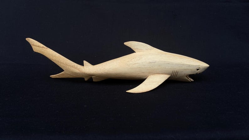 Balinese Handmade Wooden Shark Sculpture Size 30 Cm X 10 Cm X 10 Cm ...