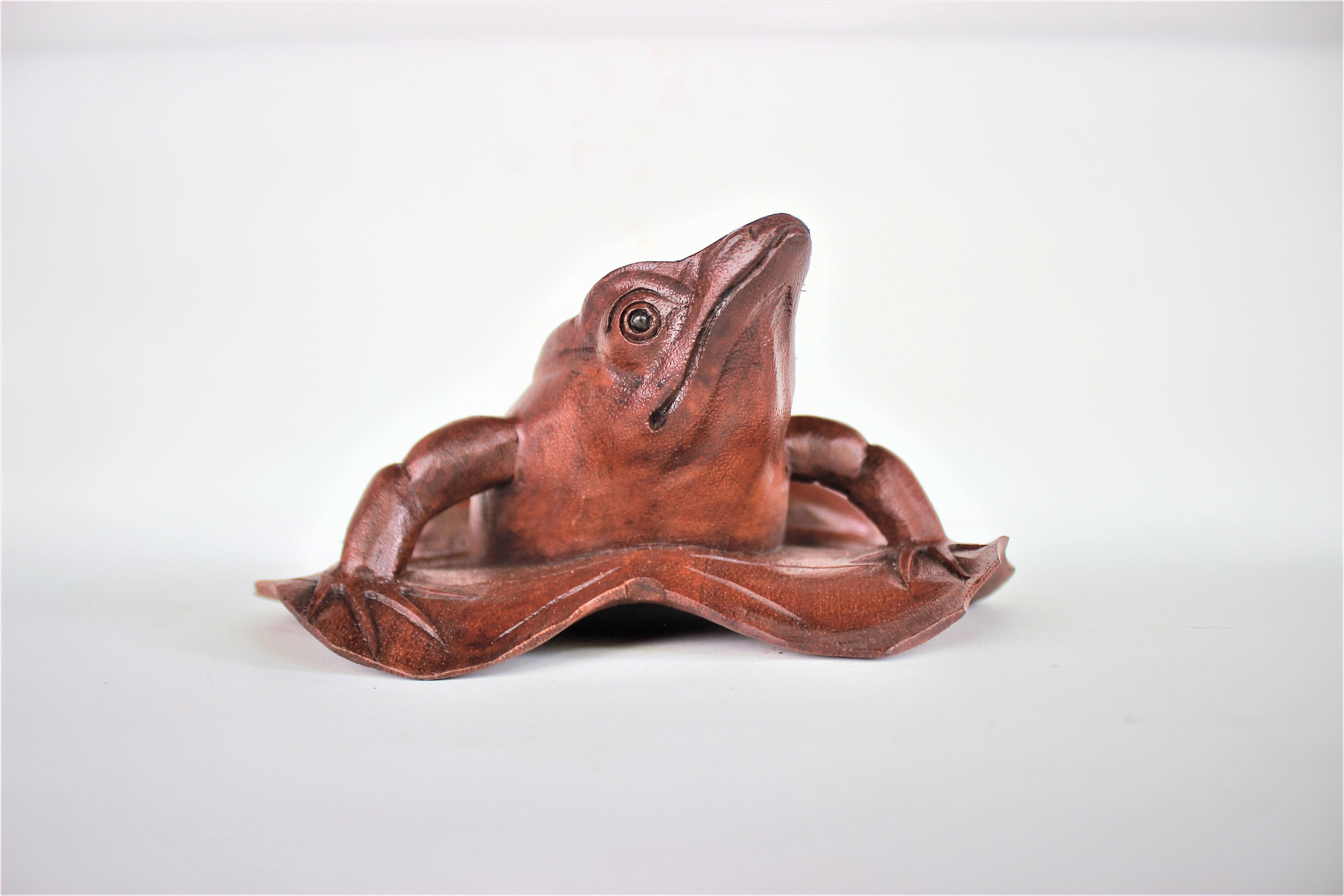 Balinese Handmade Wooden Frog Statue 9x20x20 Cm Statue Wood Carving ...