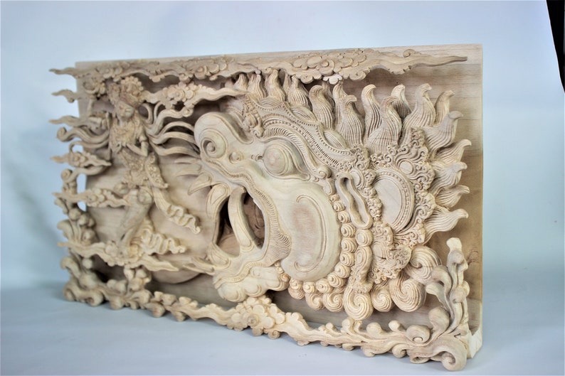 Balinese Handmade Wood Carving Kala Rau Ratih 30x50x7 Cm Wood Carving ...