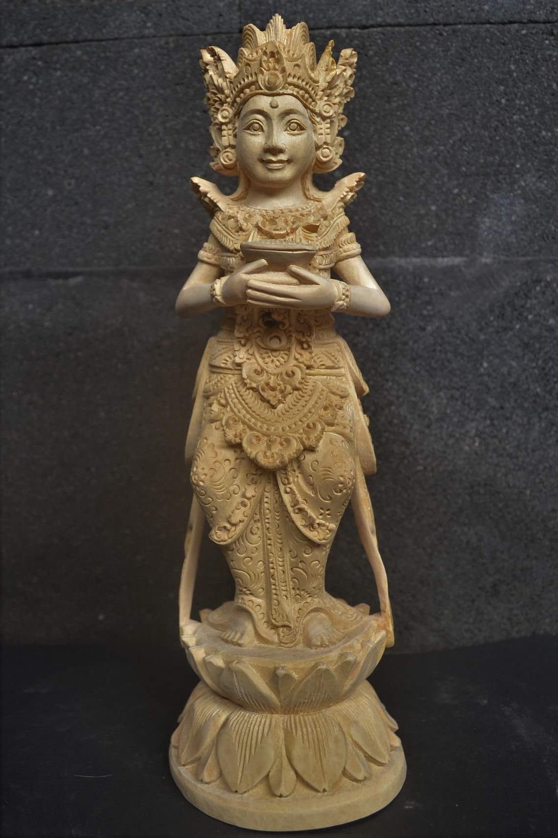 Balinese Female Pertima Wooden Sculpture Size 25 Cm X 9 Cm X 9 - Etsy