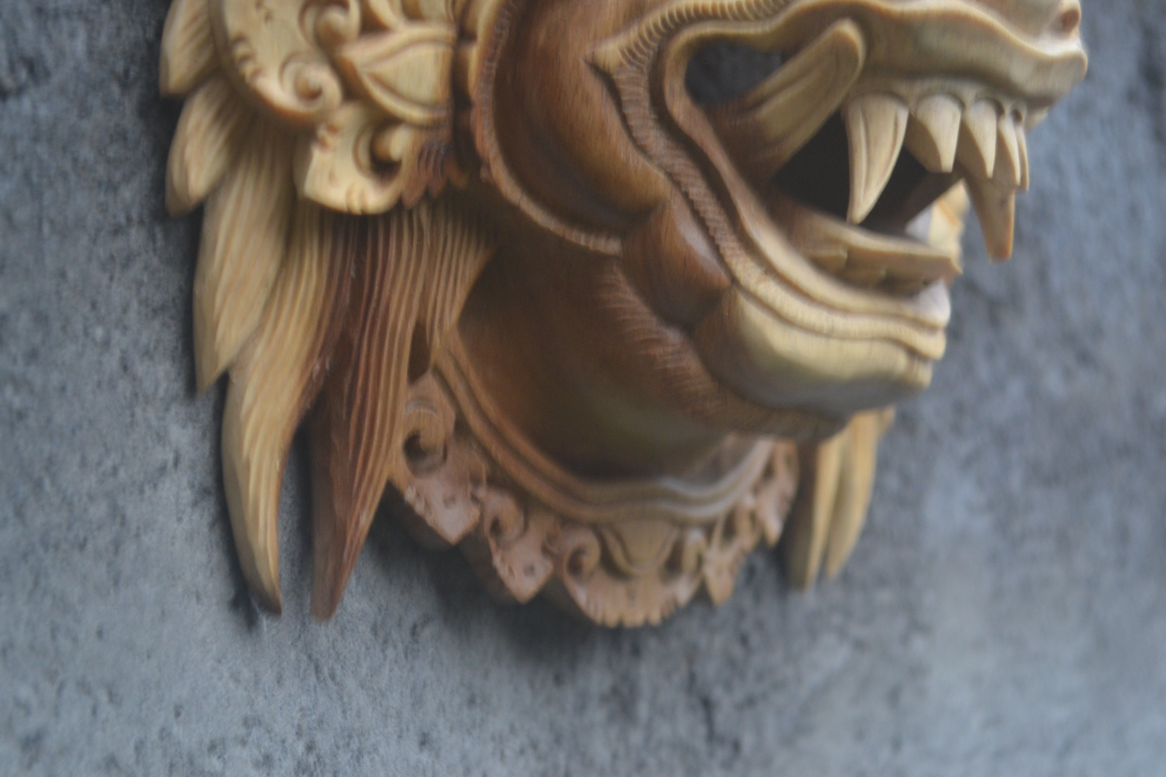 Balinese Handmade Wooden Barong Tapel Sculpture, Wood Carving, Art From ...