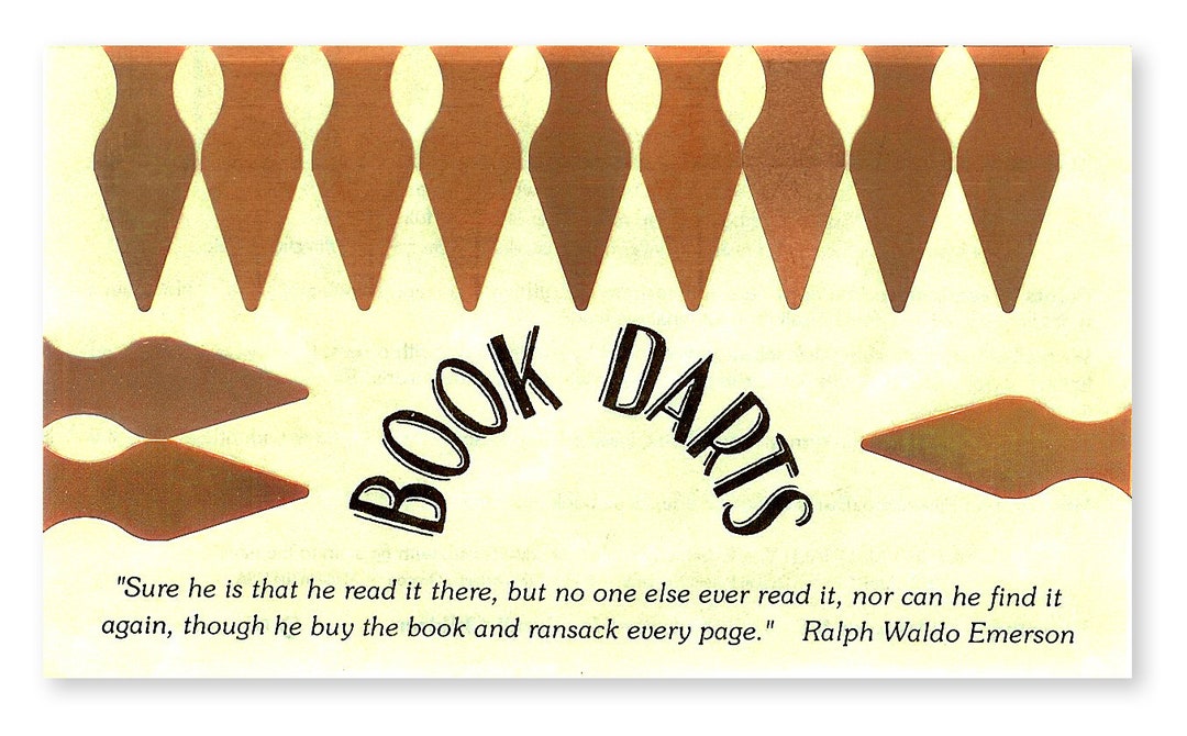 Book Darts, 12 - Count Pack - Bronze - Etsy