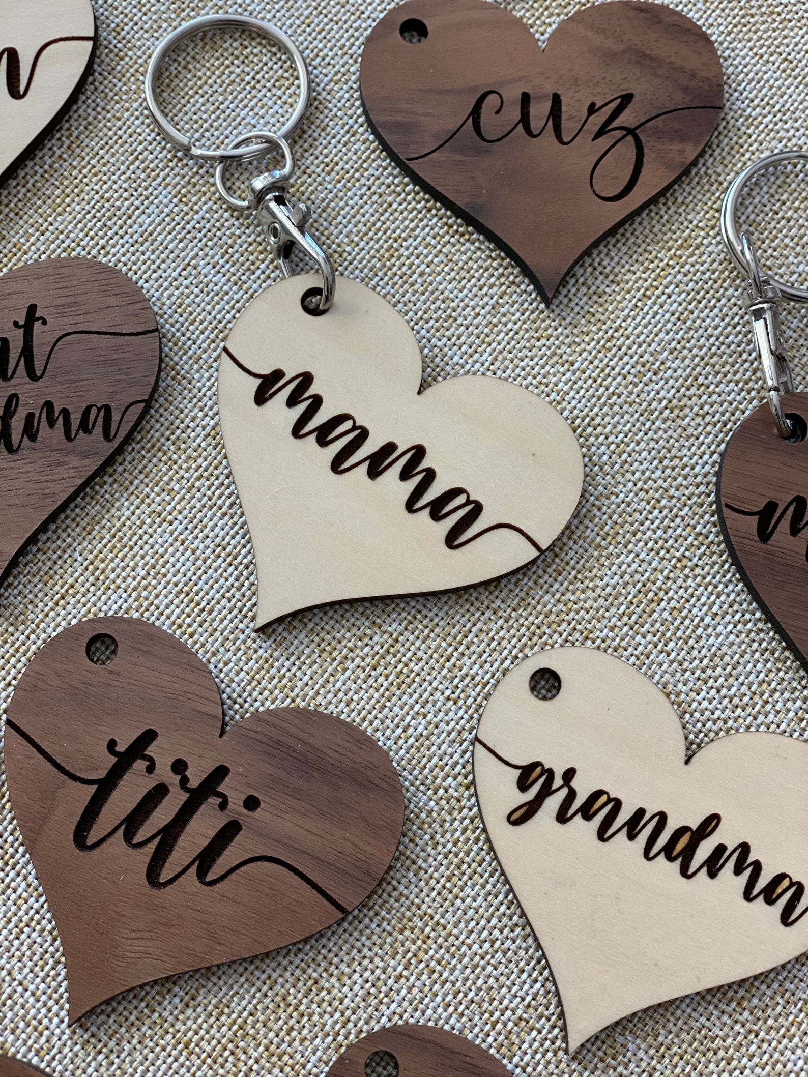 Engraved Wood Keychain Personalized Keychain Custom - Etsy