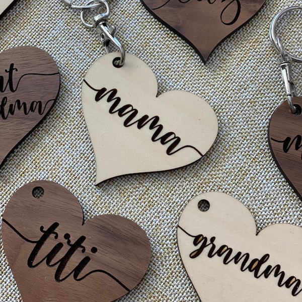 Wood Keychain - Etsy