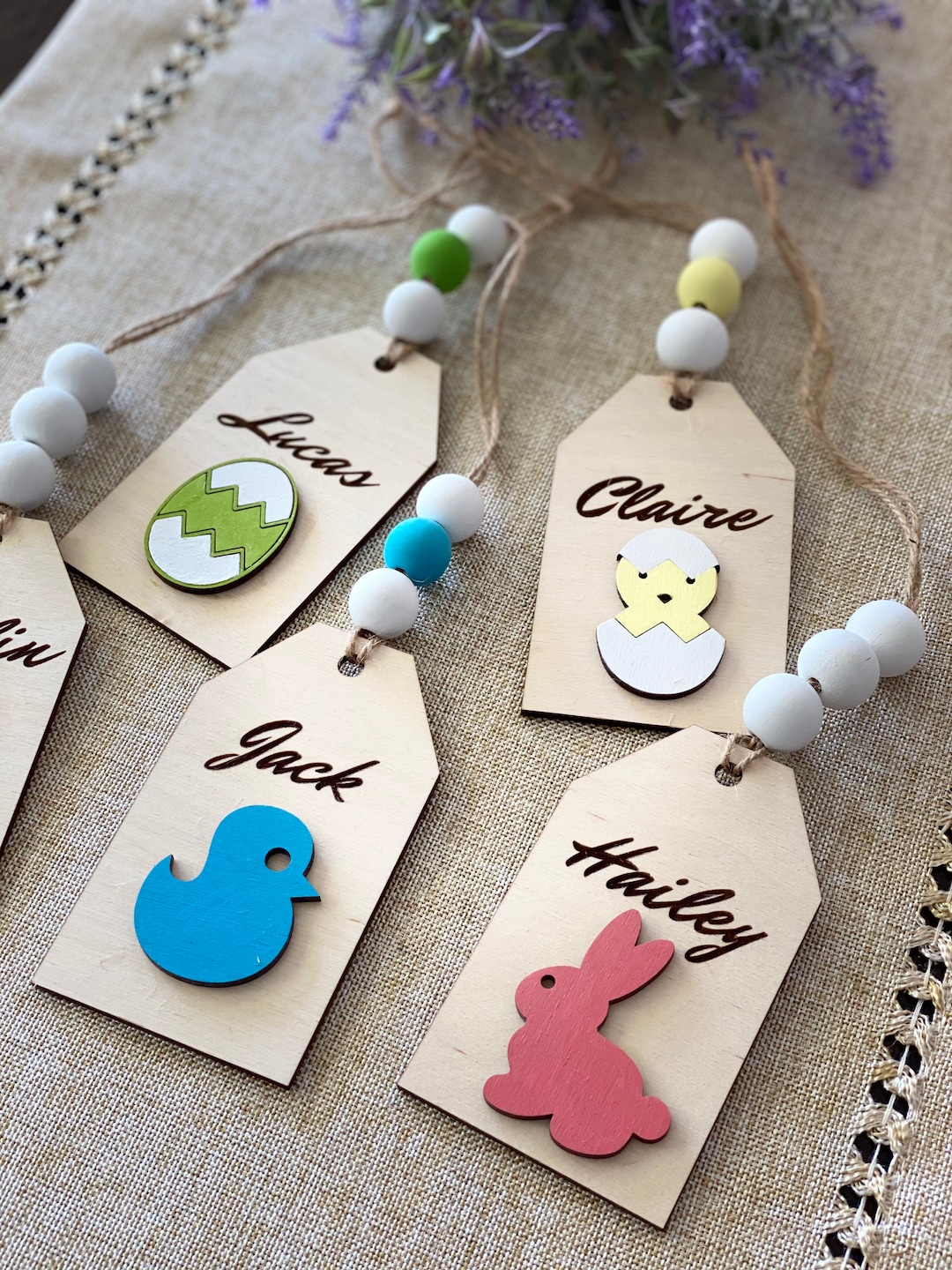 Easter Basket Tags Name Tags Easter Basket Custom Name Tags Easter ...