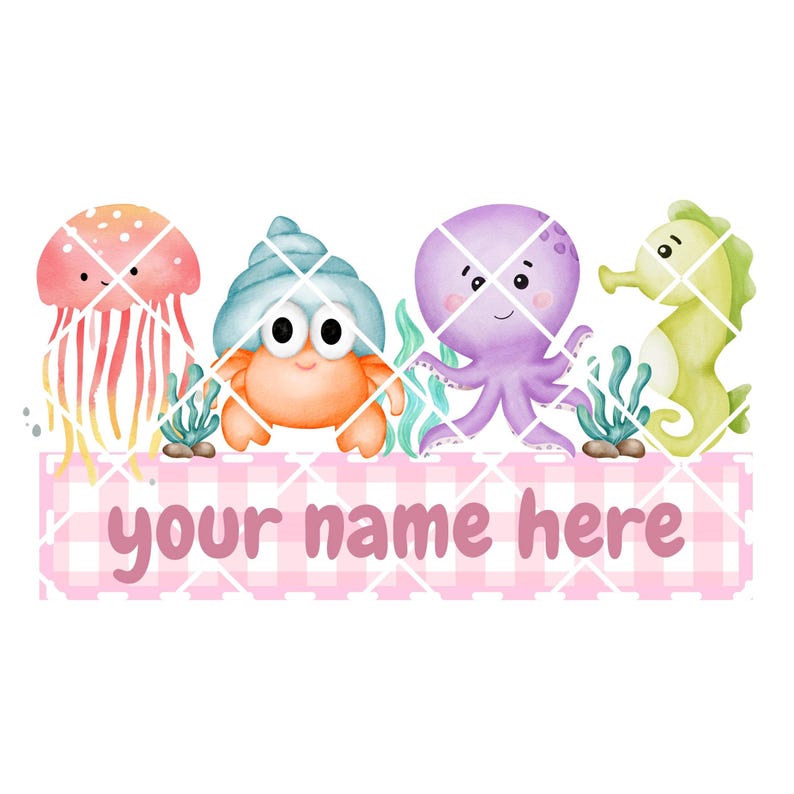 Beach Kids Name Plate, Girly Summer Things, Kids Summer Png, Custom ...