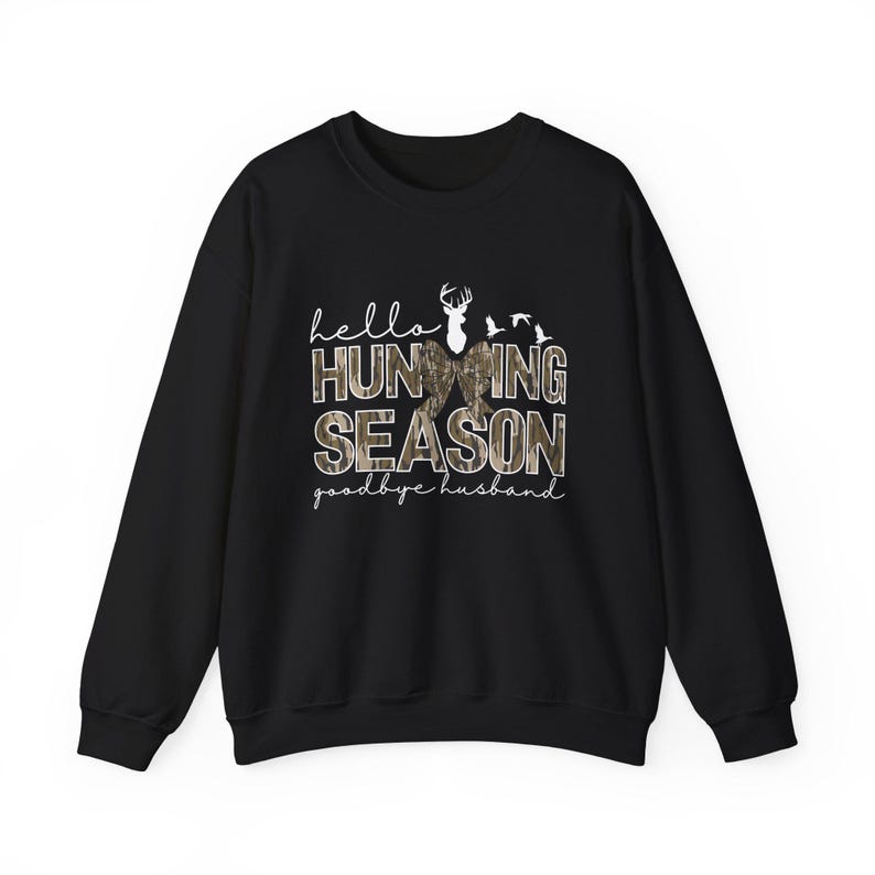 Hello Hunting Season Goodbye Husband Shirt, Camo Bow Shirt, Deer ...