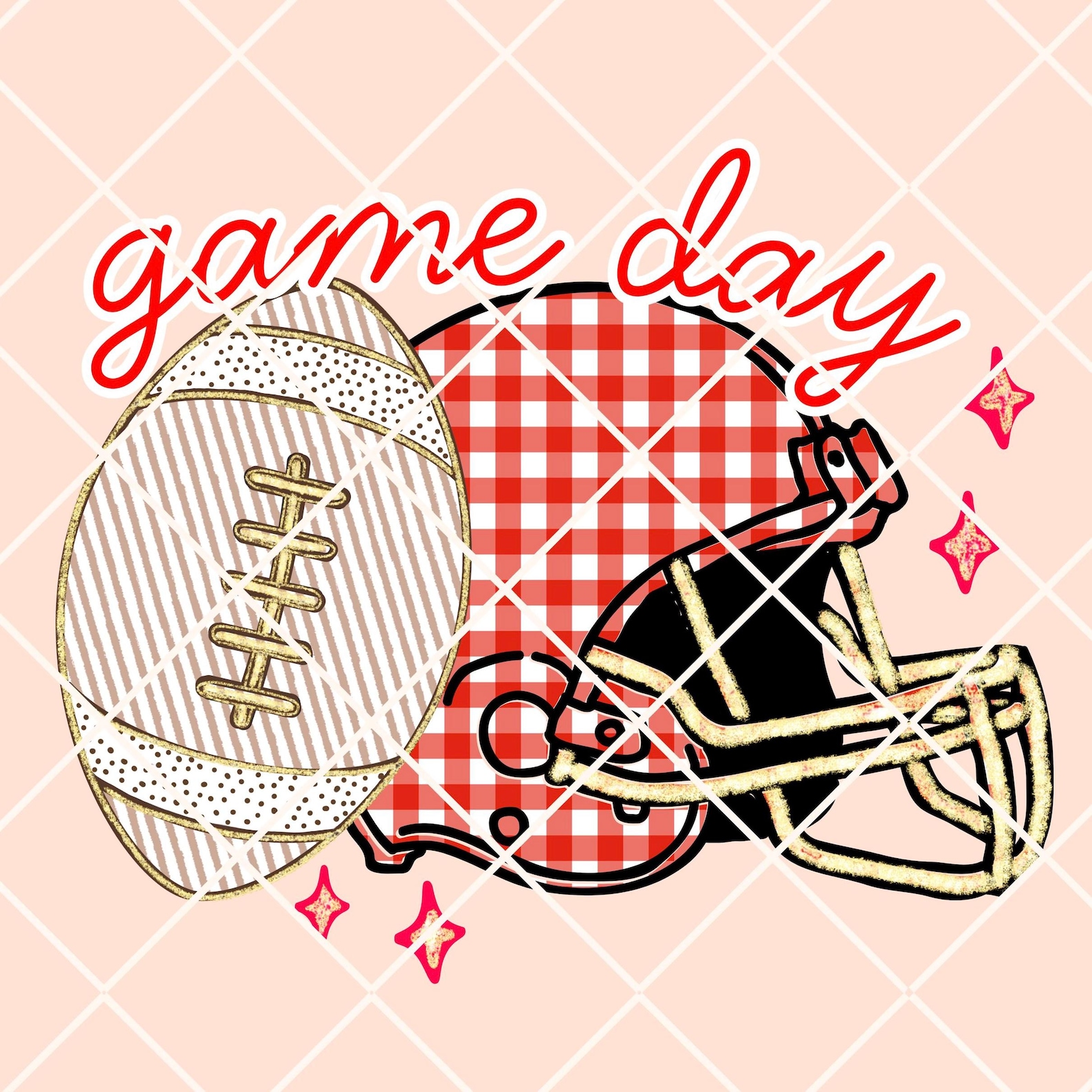 Preppy Football Png,seersucker Football,football Png,preppy Fall ...