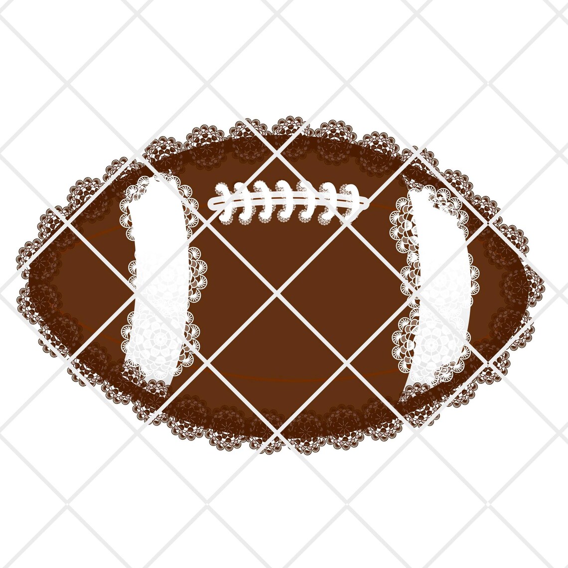 Preppy Football Png, Lace Football,football Png,preppy Fall,football ...