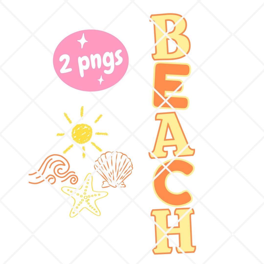 Preppy Beach Png, Bright Neon Beach Png,coquette Summer,retro Beach Png ...