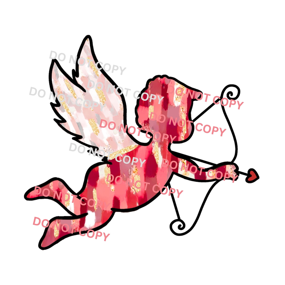 Coquette Glitter Valentine's Day Png, Valentine Png, Cupid Png,retro ...