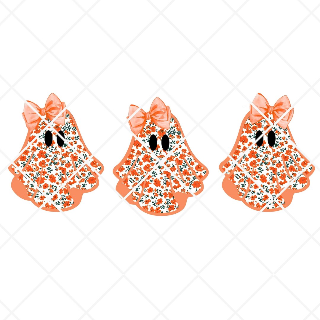 Preppy Ghost Png, Ditsy Floral Ghost Png, Preppy Halloween,cute Floral ...