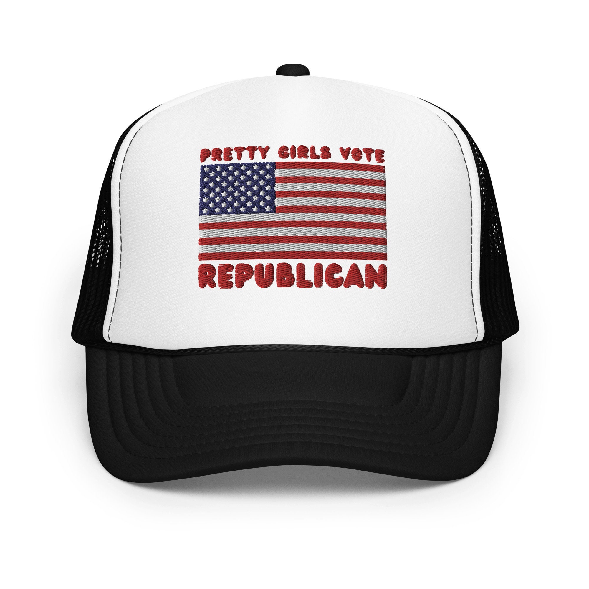 Pretty Girls Vote Republican Hat, Embroidered Trucker Hat, Conservative ...