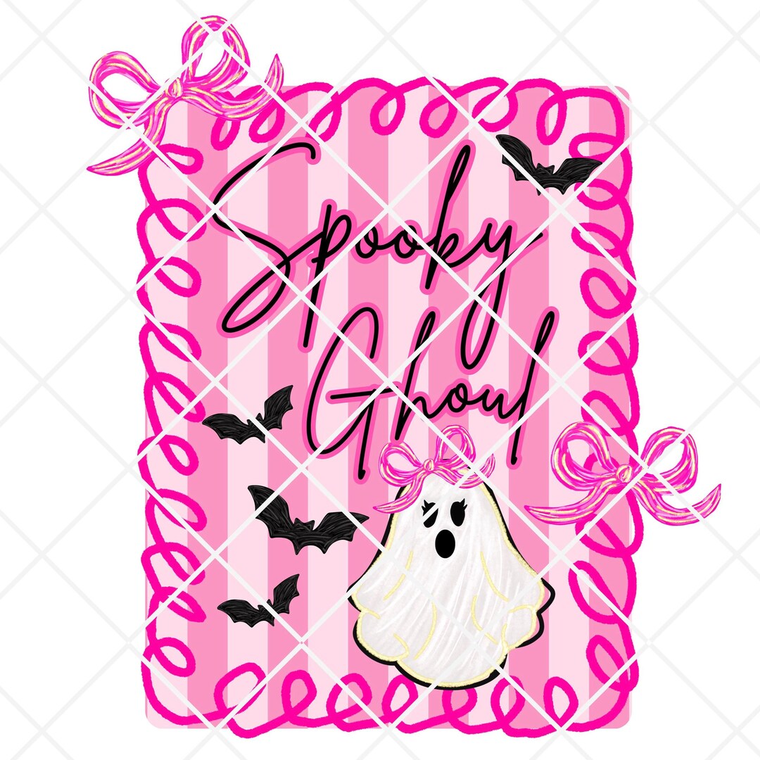 Preppy Ghost Png, Coquette Ghost Png, Brushstroke Fall Png, Girly Fall ...