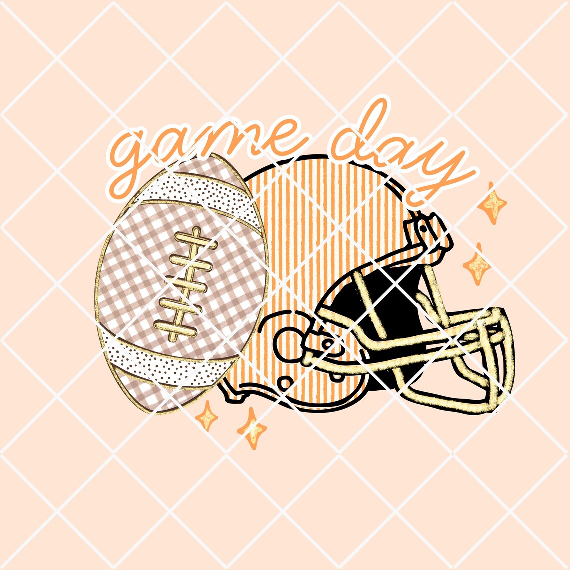 Preppy Football Png,seersucker Football,football Png,preppy Fall ...