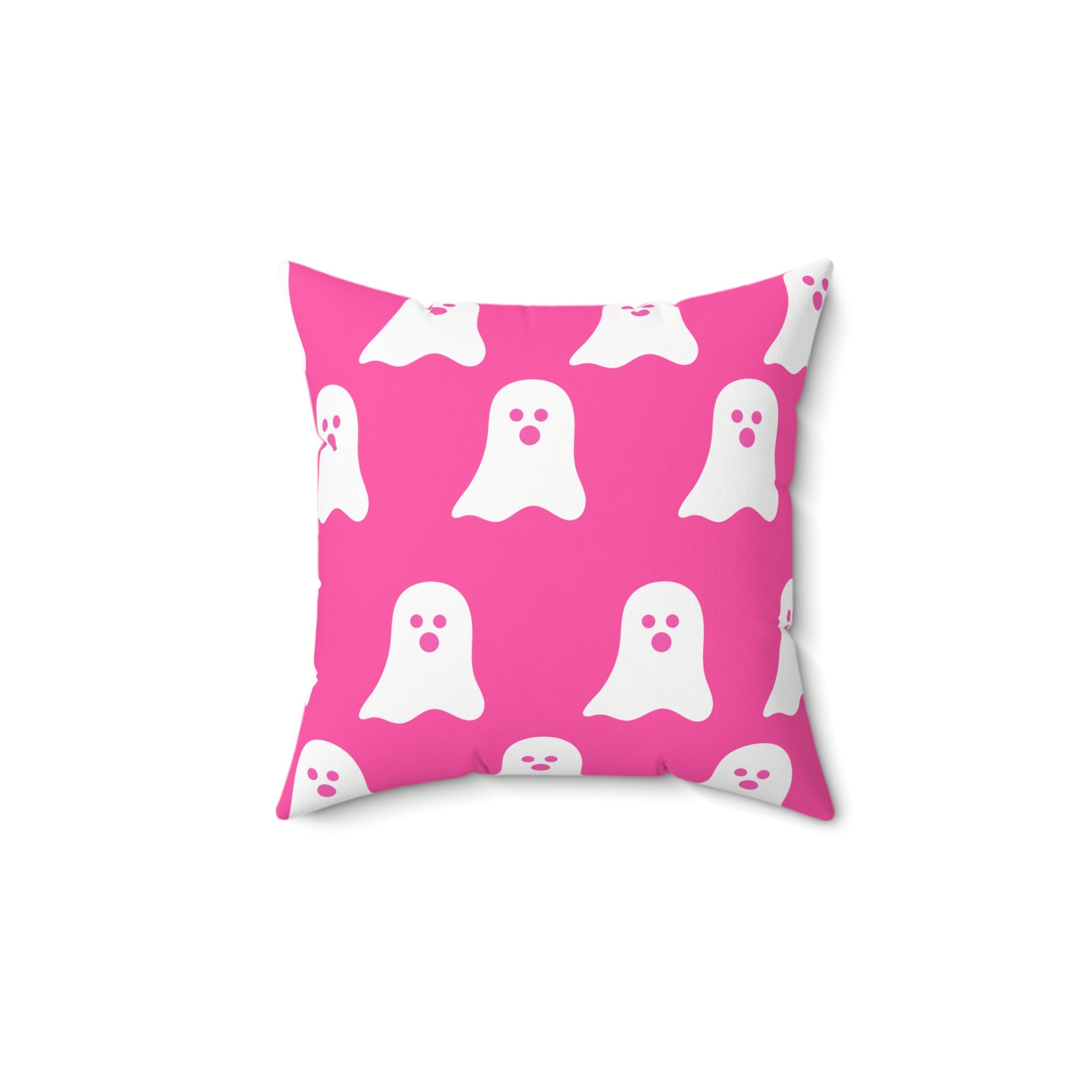 Pink Ghost Pillow, Pink and White Ghost Blanket, Pink Ghost, Pink Ghost ...