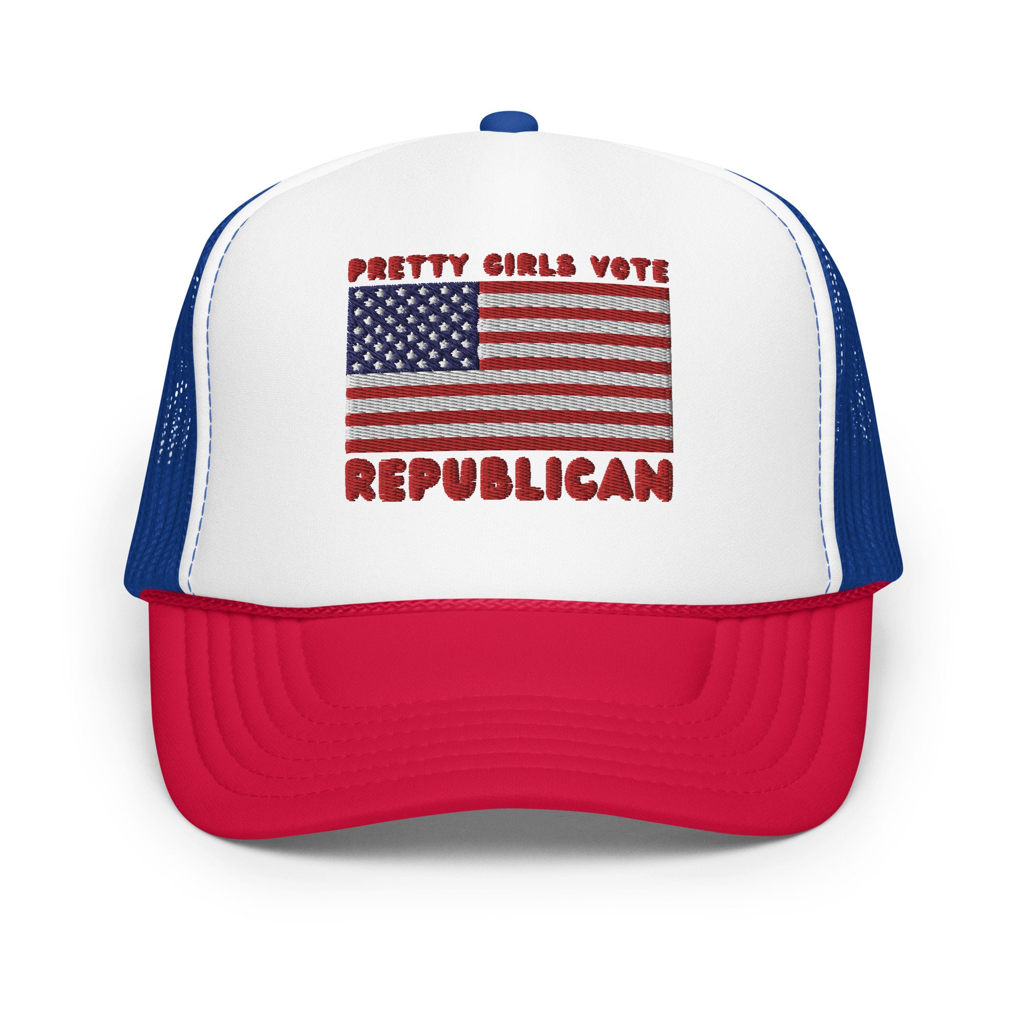 Pretty Girls Vote Republican Hat, Embroidered Trucker Hat, Conservative ...