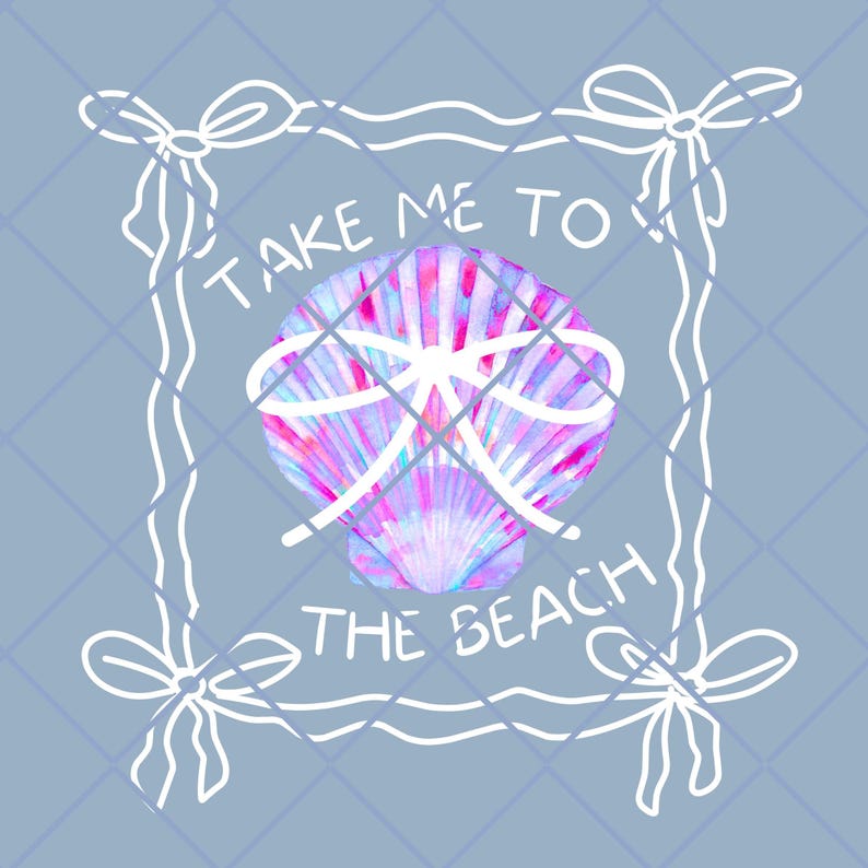 Seashell Png, Preppy Seashell Png, Coquette Summer Beach Coastal, Cute ...