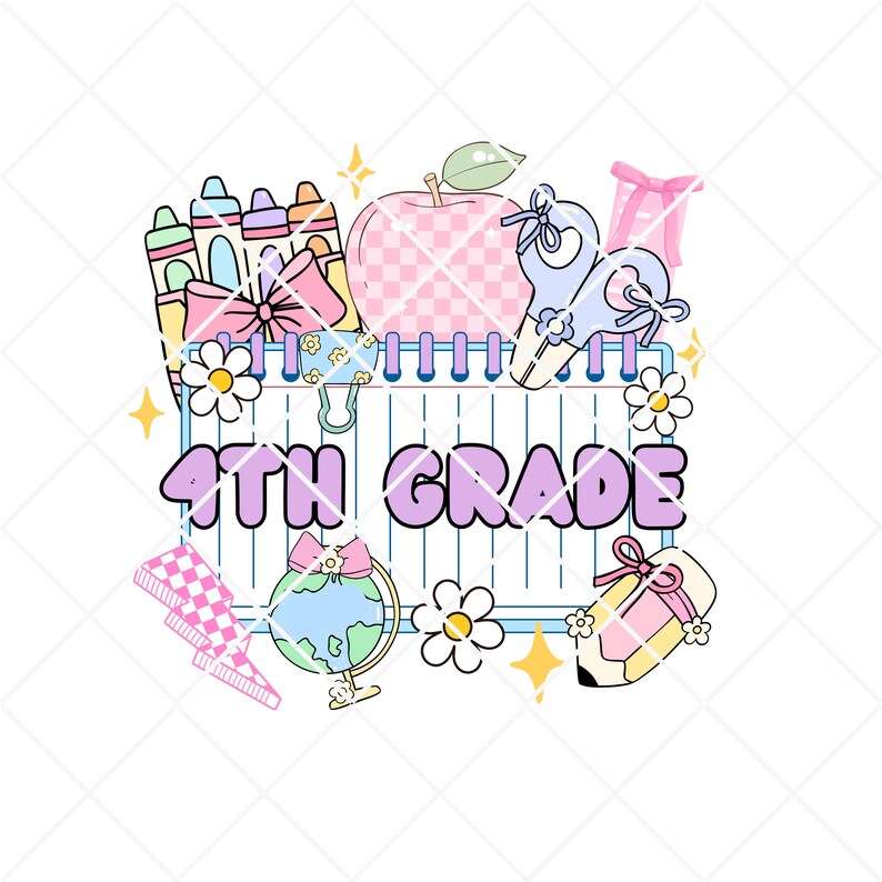 Preppy Back to School Png, First Day of School Png, Preppy Teacher Png ...