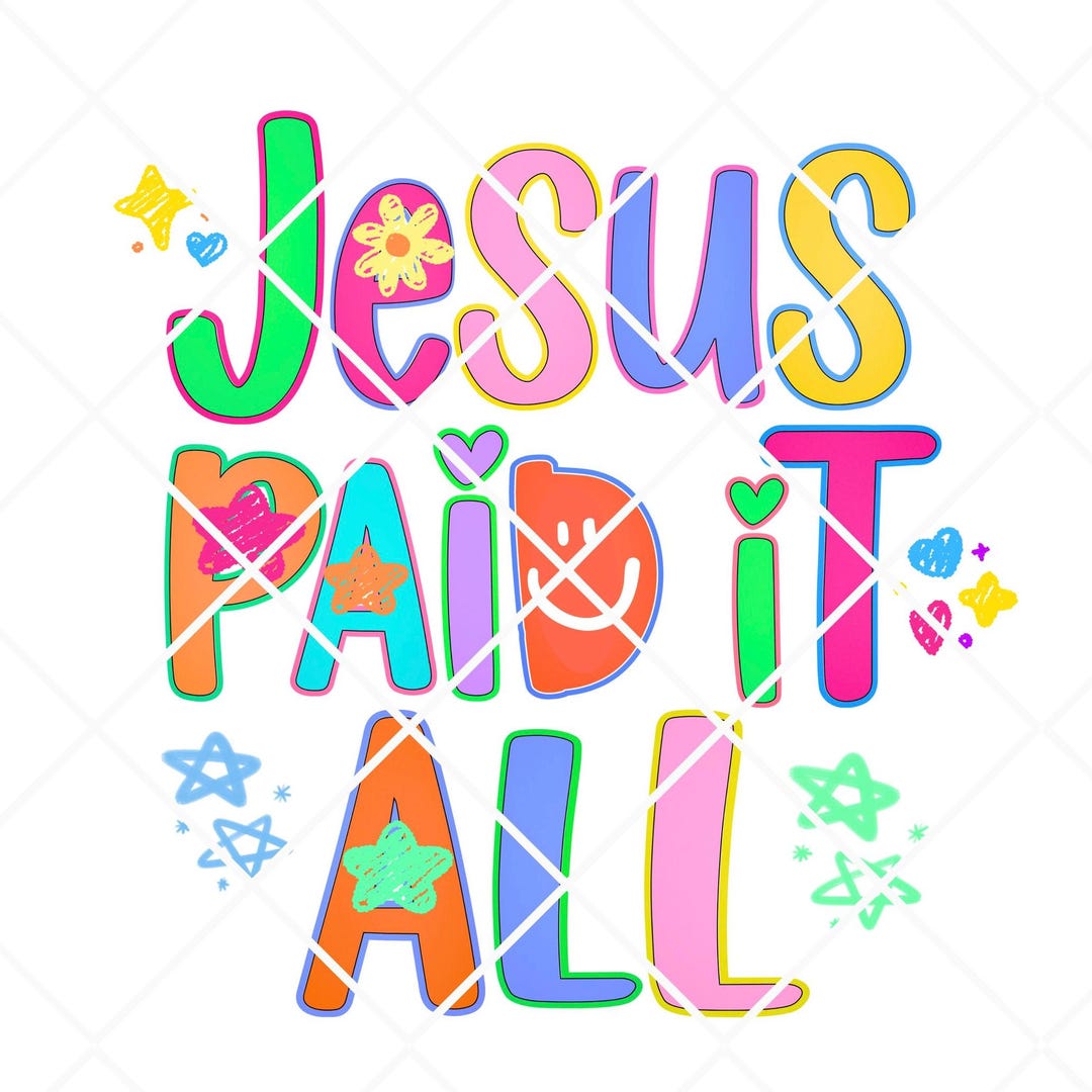 Preppy Christian Png, Preppy Floral Religious Png,bright Colorful ...