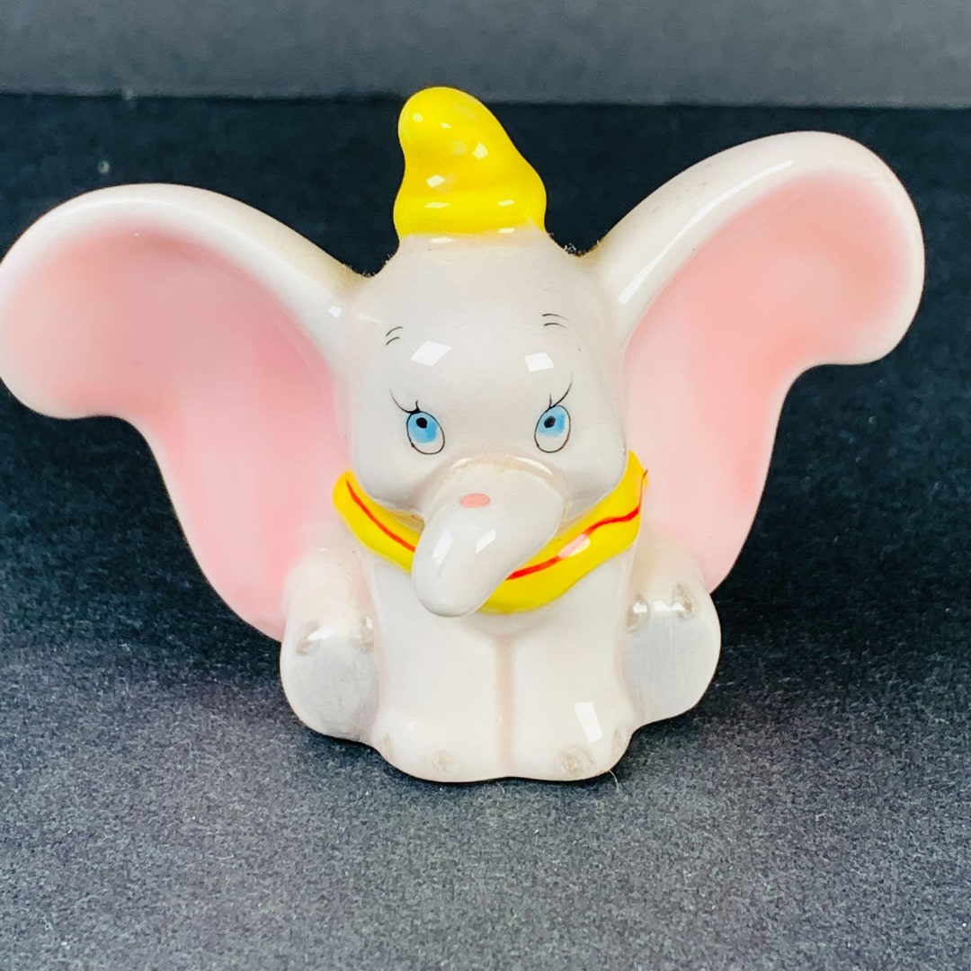 Disney China Baby Dumbo Figurine Ceramic Glazed Pink Elephant - Etsy