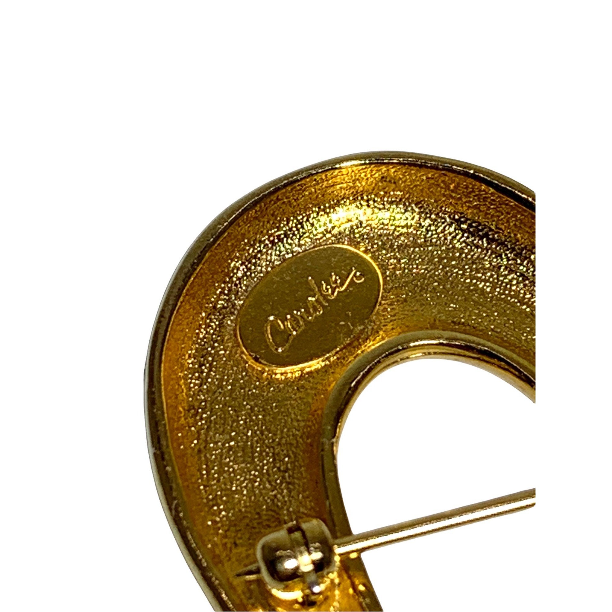 CAROLEE Vintage Gold Open Heart Brooch Signed - Etsy