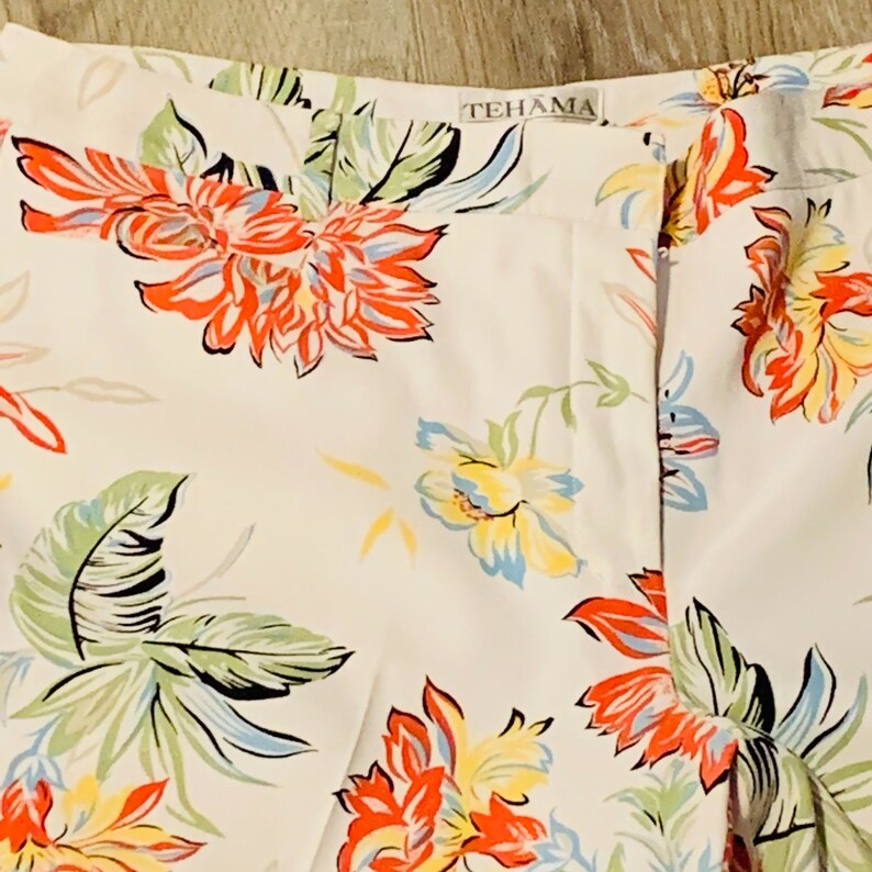 TEHAMA NANCY HALEY Women's 14 Capri Pants Floral Print - Etsy