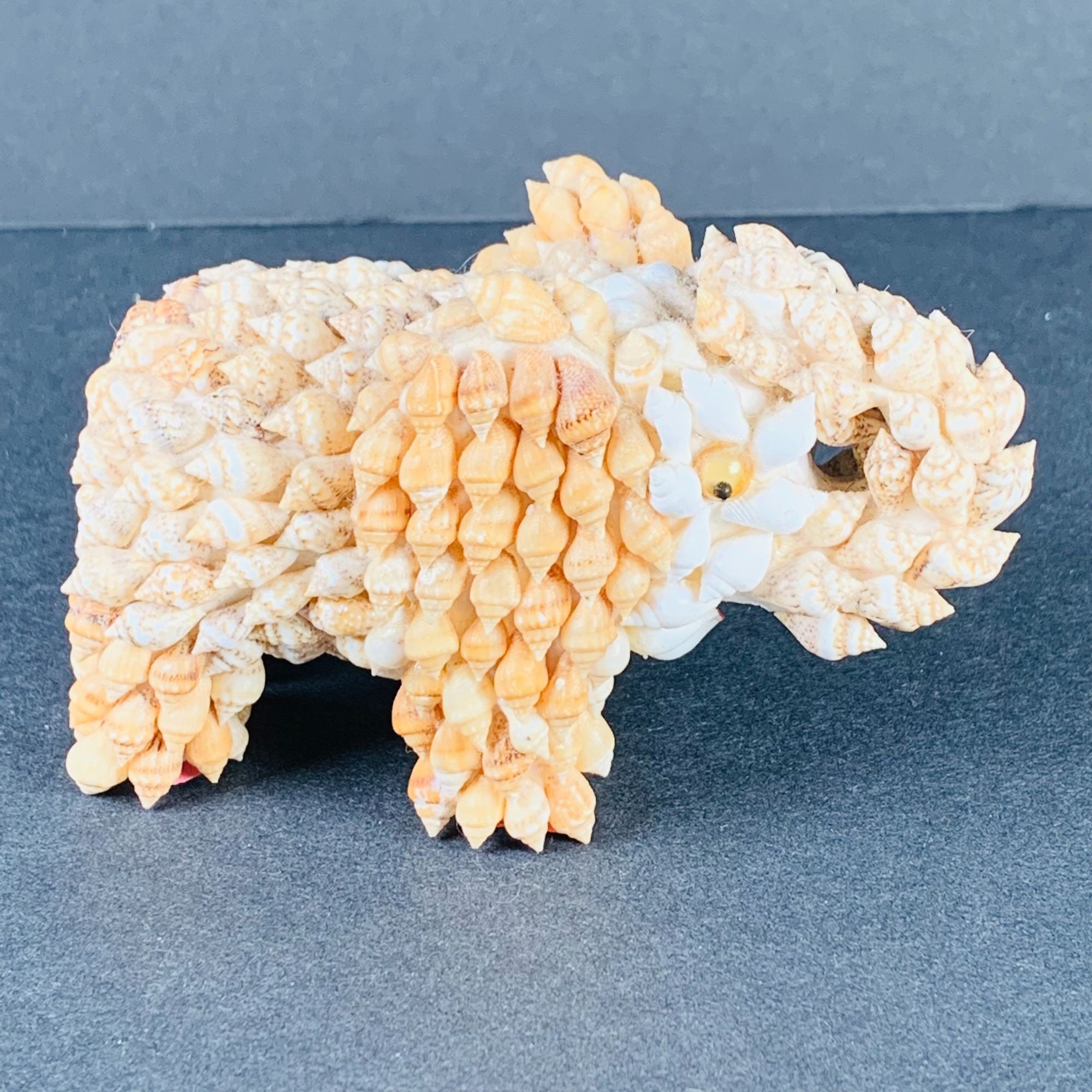 Vintage Tiny Shell Elephant Figurine - Etsy