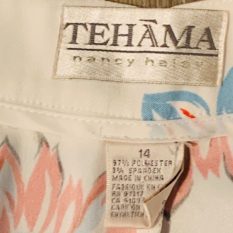 TEHAMA NANCY HALEY Women's 14 Capri Pants Floral Print Like New - Etsy