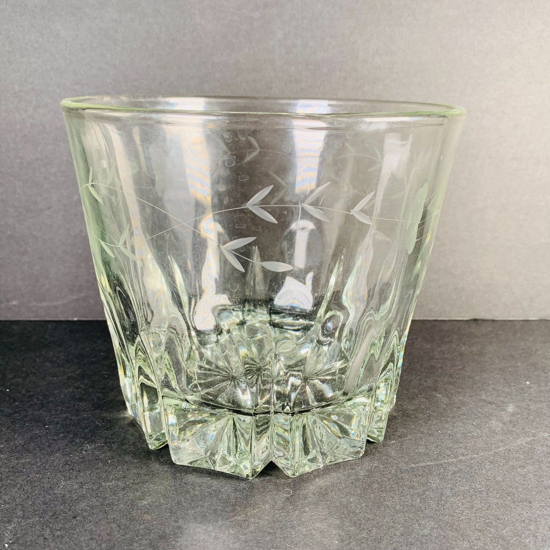 Mid 20th Century Princess House Heritage Blown Glass Ice Bucket With ...