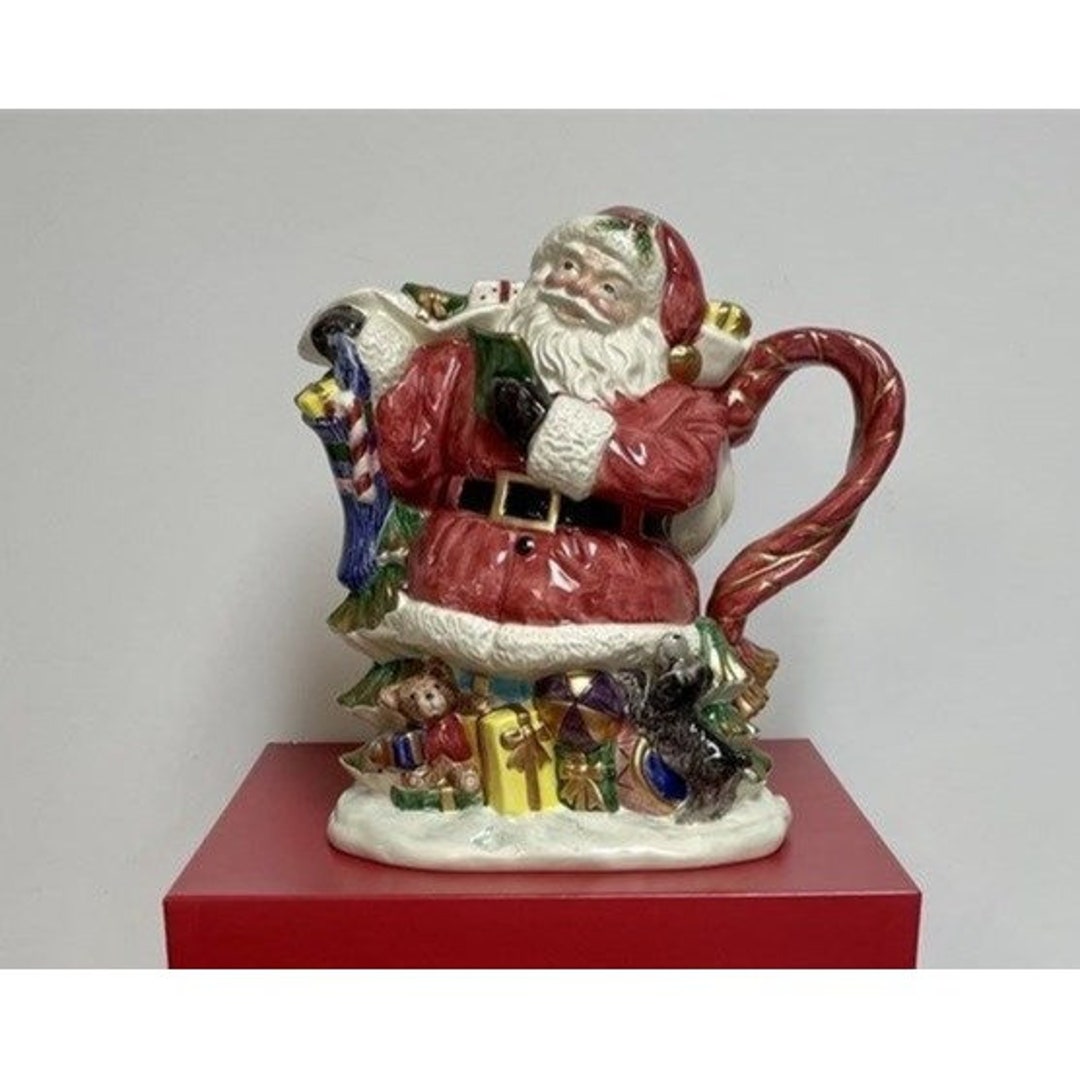 Fitz and Floyd Santa Pitcher - Etsy