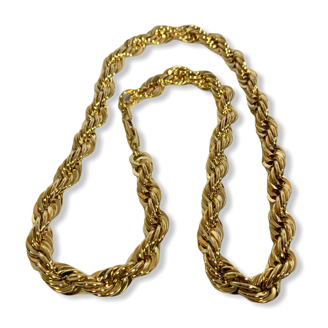 NAPIER Signed Thick Gold Rope Chain - Etsy