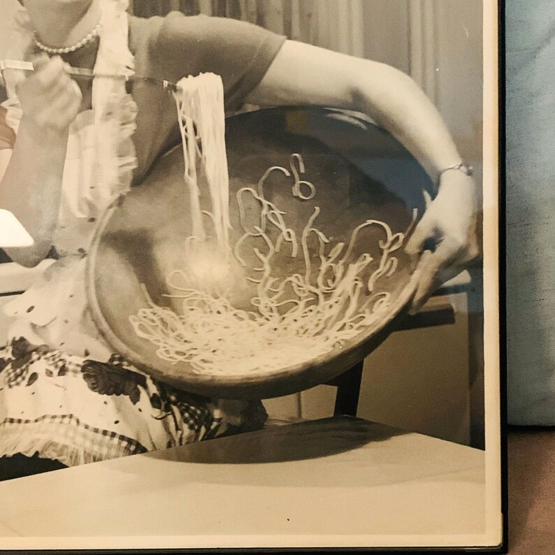 Framed Photo Vintage 1950s-1960s Pasta Woman Bowl Italian Kitchen - Etsy