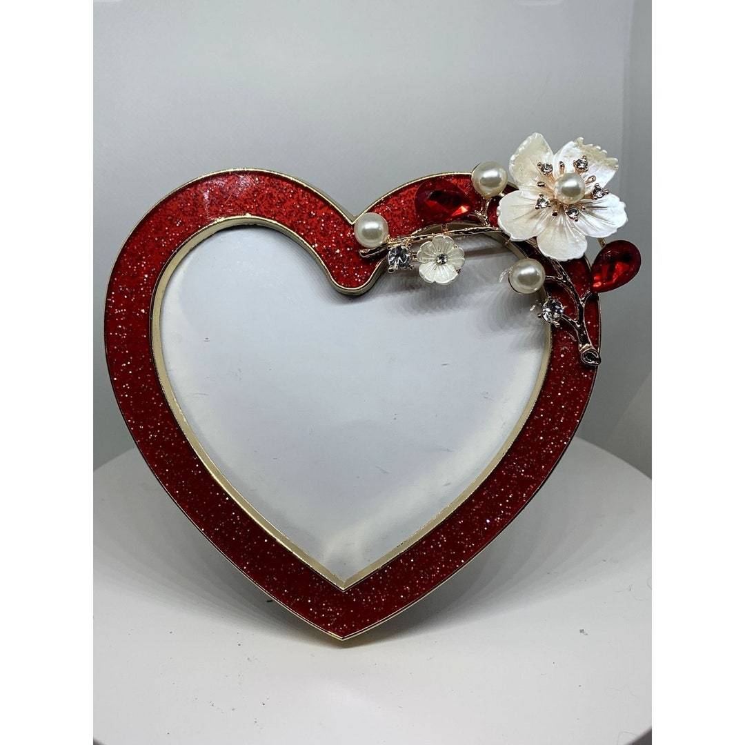 Repurposed Jewelry Embellished Photo Frame - Etsy