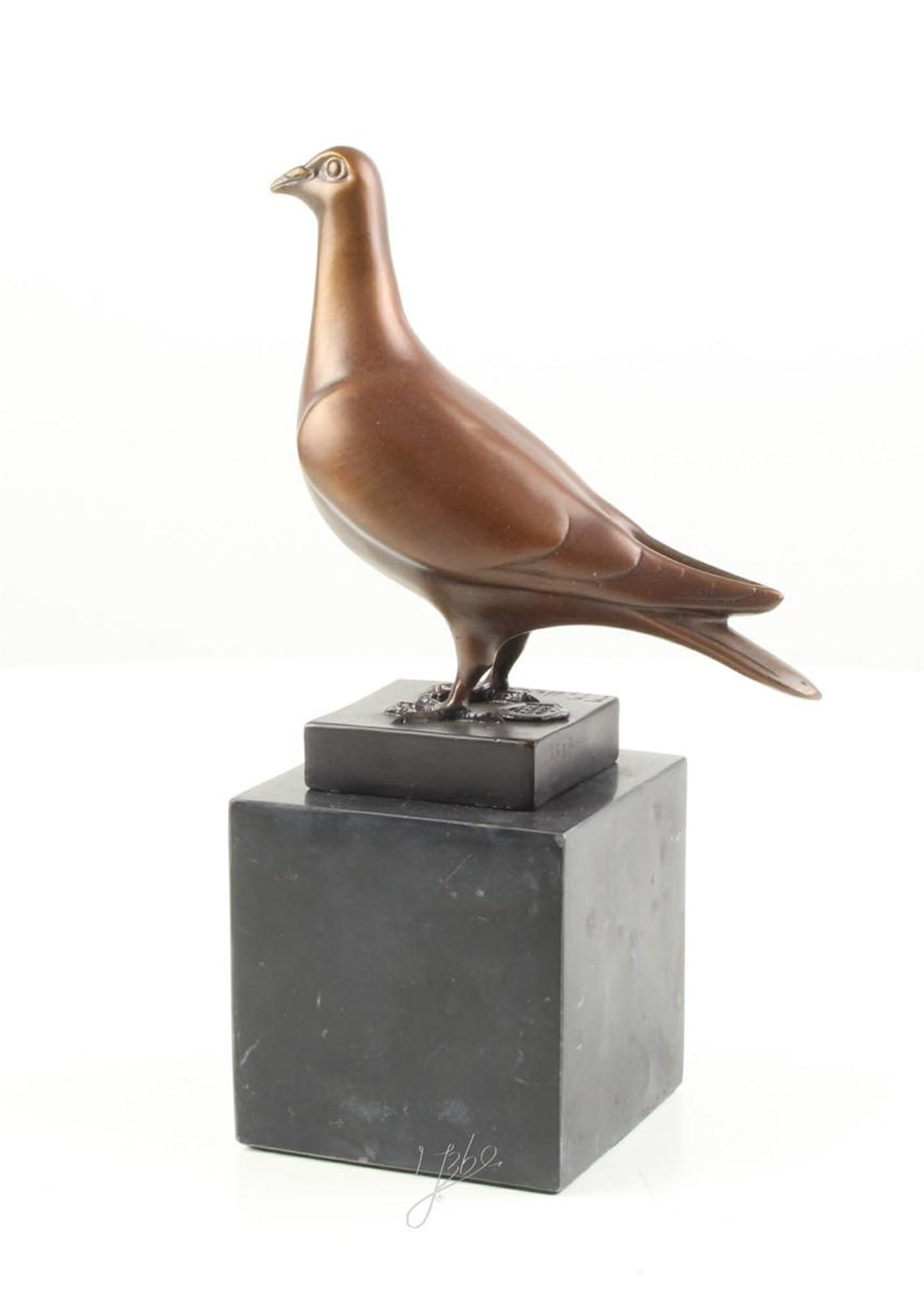 Bronze Dove Sculpture Statue Figure Bird Deco Art - Etsy