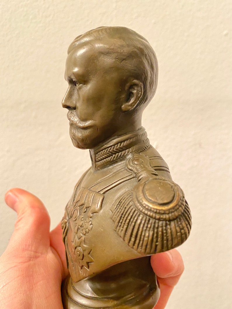 Vintage Bronze Bust of Tsar Nicholas II, Portrait, Signed Bronze Figure ...
