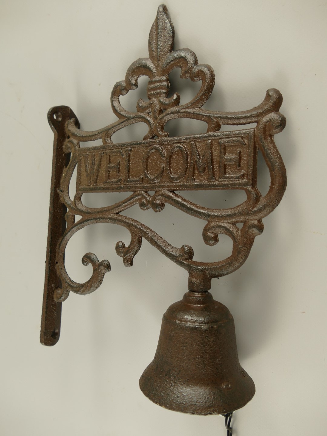 Vintage Cast Iron Bell Wall Bell Door Bell Welcome Brown in Country ...